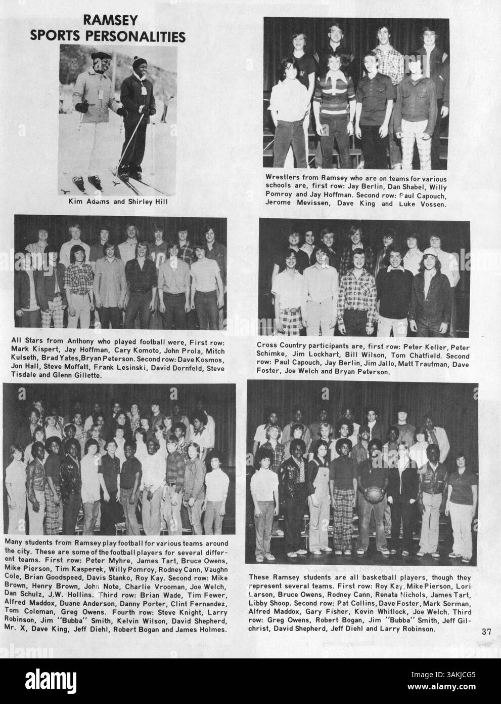 The 1975 yearbook from Ramsey Jr. High (Ninth Grade Center) documents ...