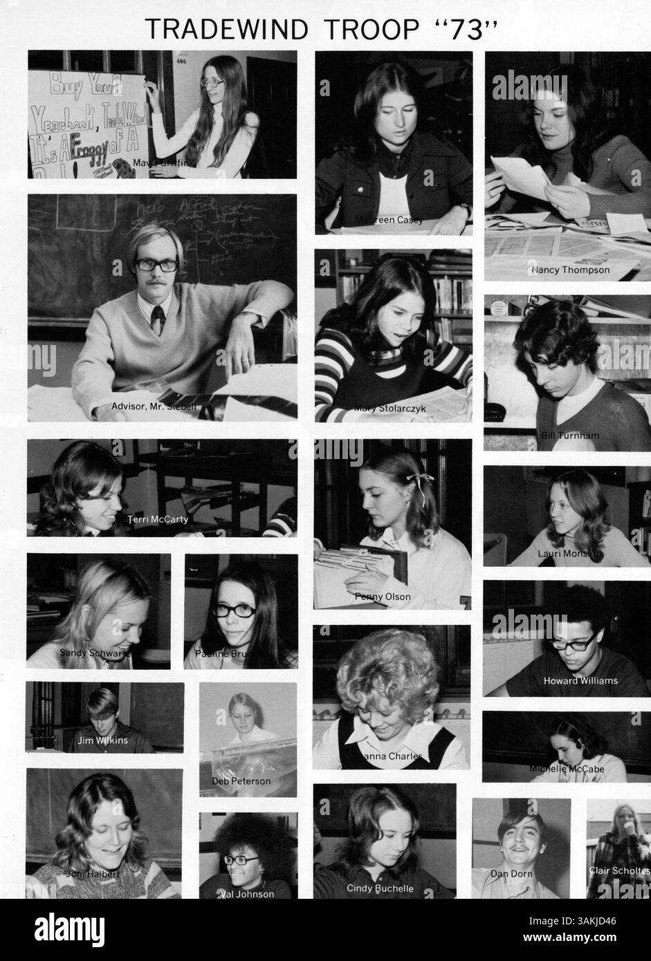 The 1973 Vocational Yearbook, titled 'Tradewind 73,' captures ...