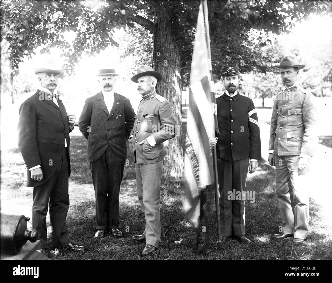 Officers, including General Nelson Miles (center), on an inspection ...