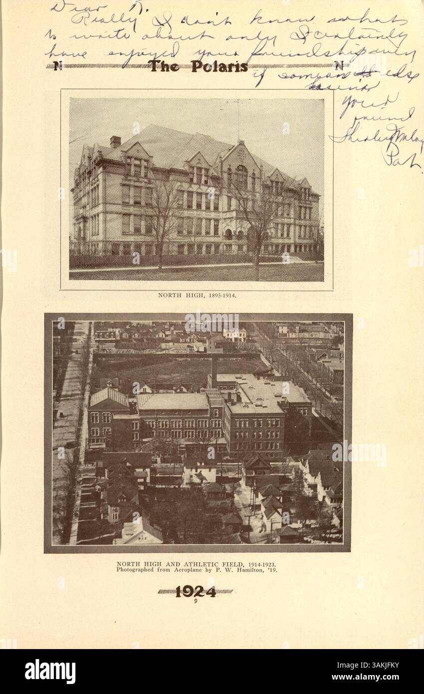 The 1924 North High Yearbook, Polaris, documents the students, teachers ...