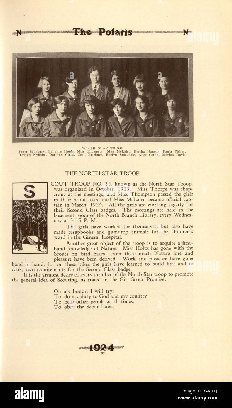 North High School’s 1924 Polaris yearbook records the students, teachers, clubs, athletics, and ...