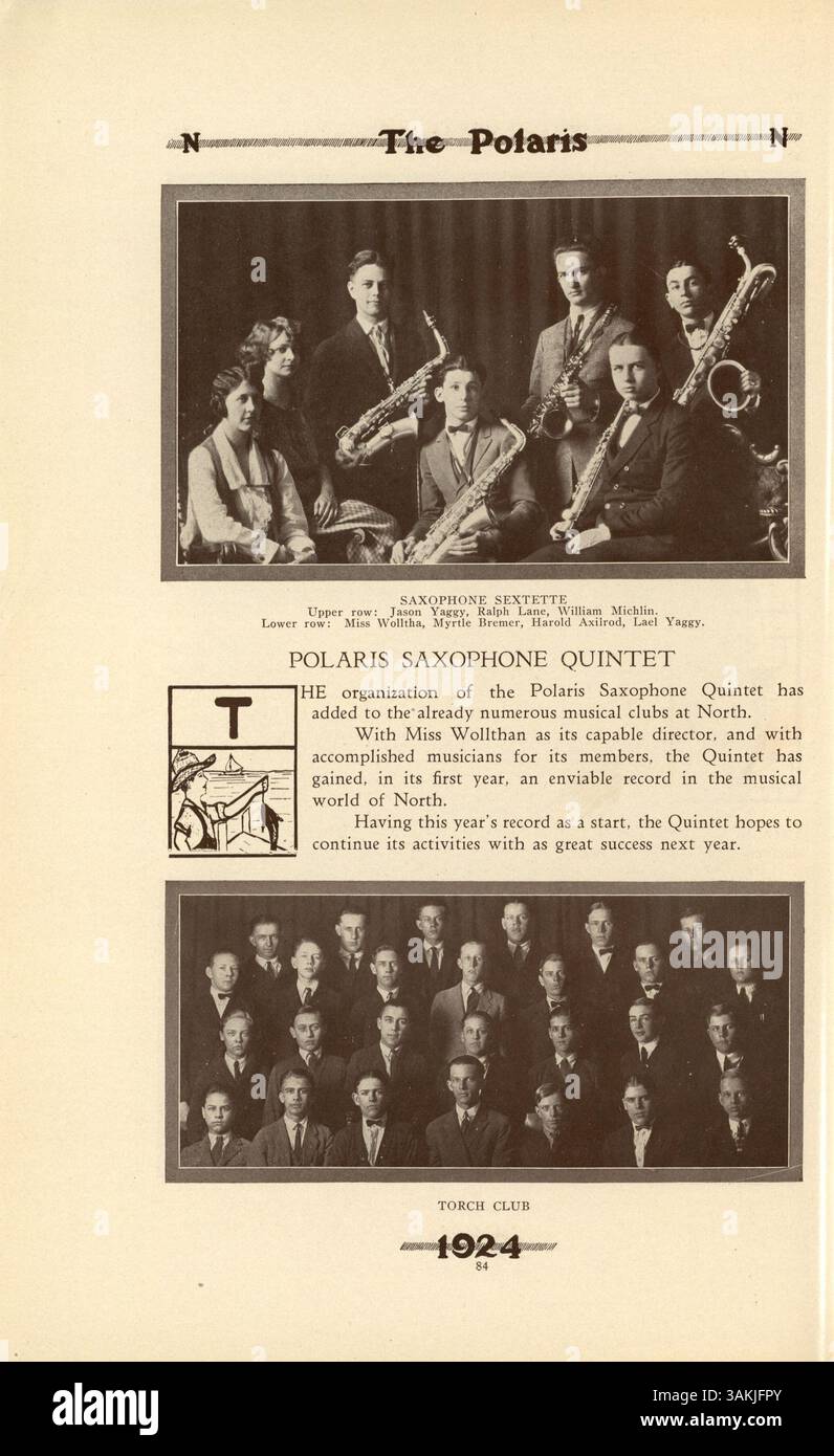 The 1924 Polaris yearbook from North High School records the students ...