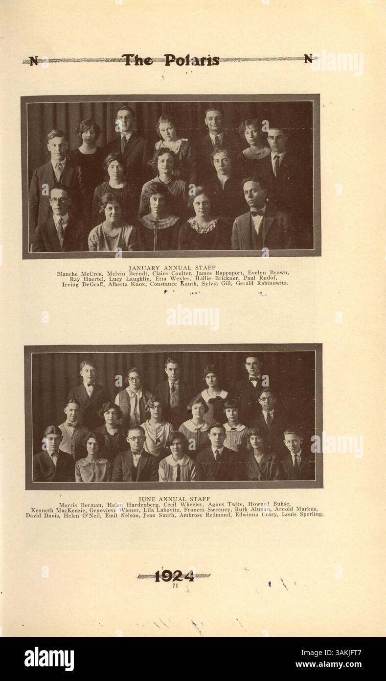 The 1924 North High Yearbook from Hennepin County Library captures the students, teachers, clubs ...