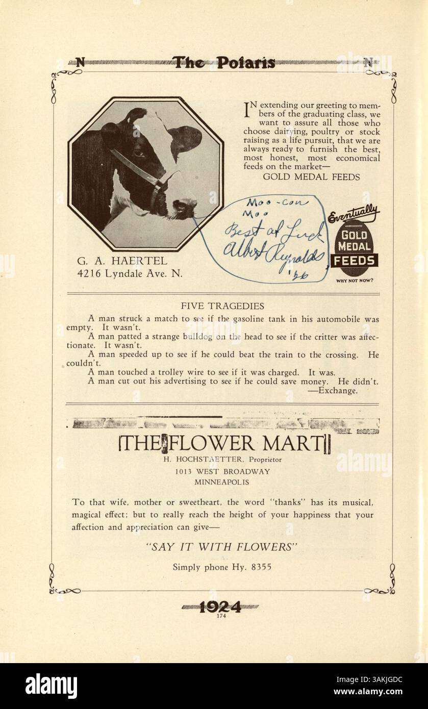 The 1924 Polaris Yearbook captures the student body, faculty, clubs ...