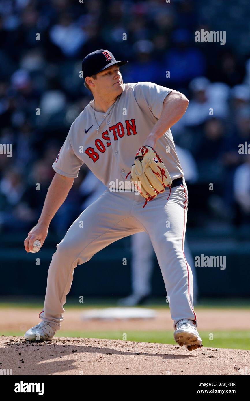 CHICAGO, IL - APRIL 12: Boston Red Sox pitcher Richard Fitts (80 ...