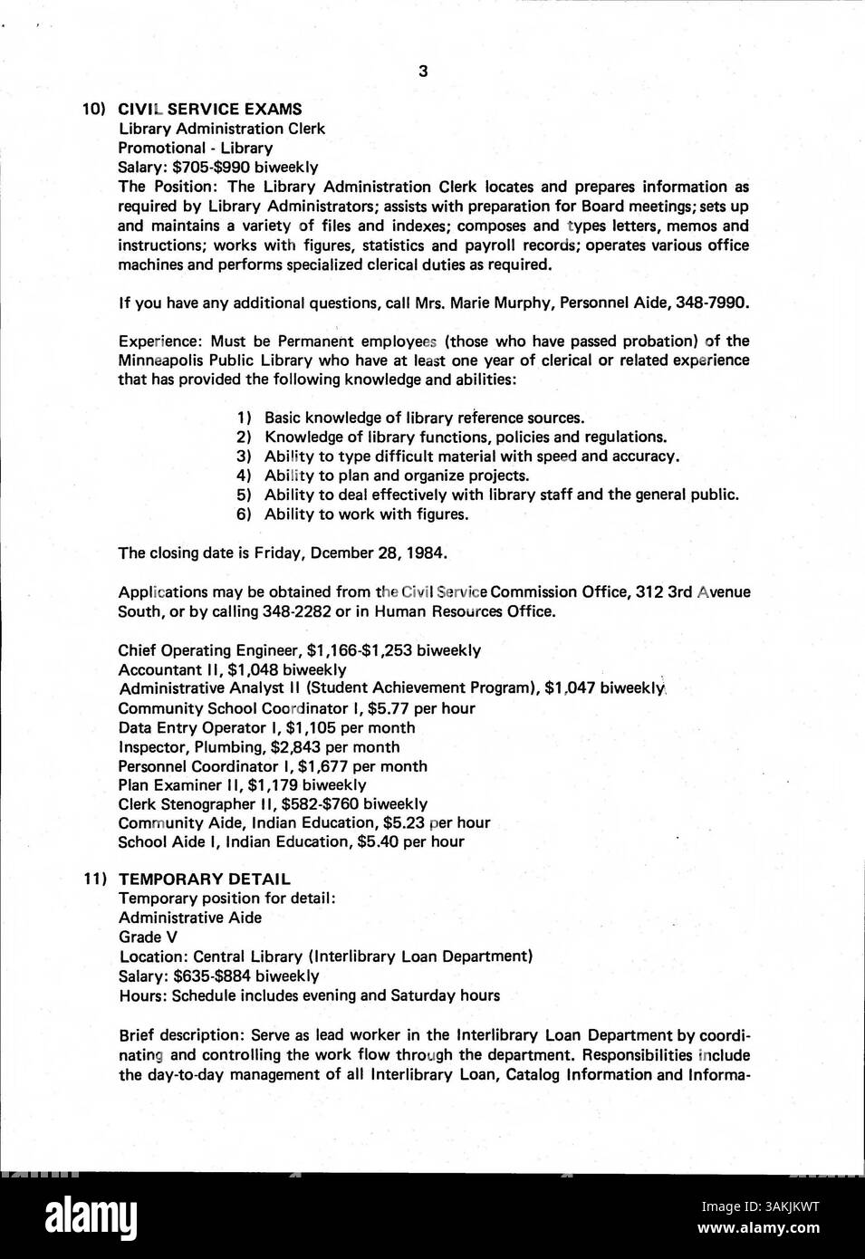 The 1984 edition of the Minneapolis Public Library Official Bulletin ...