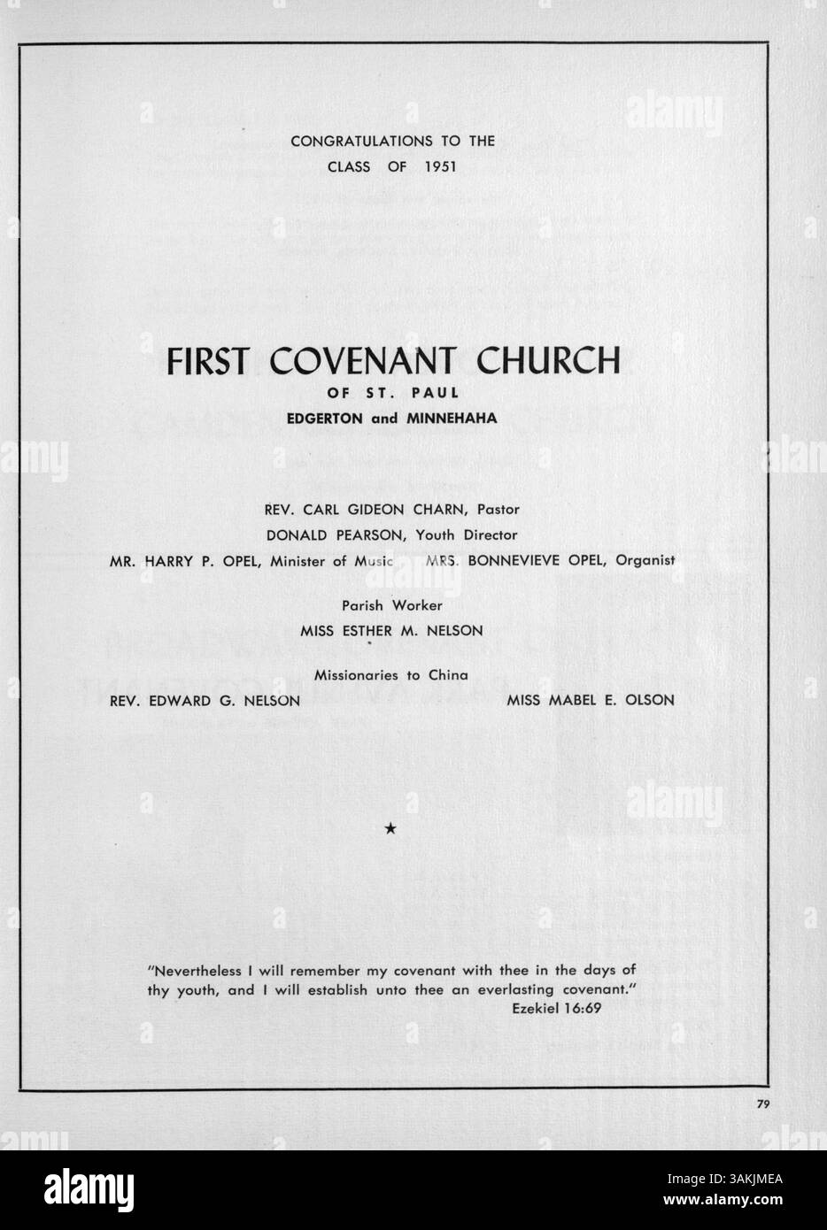 The 1951 Antler yearbook from Minnehaha Academy offers a glimpse into ...