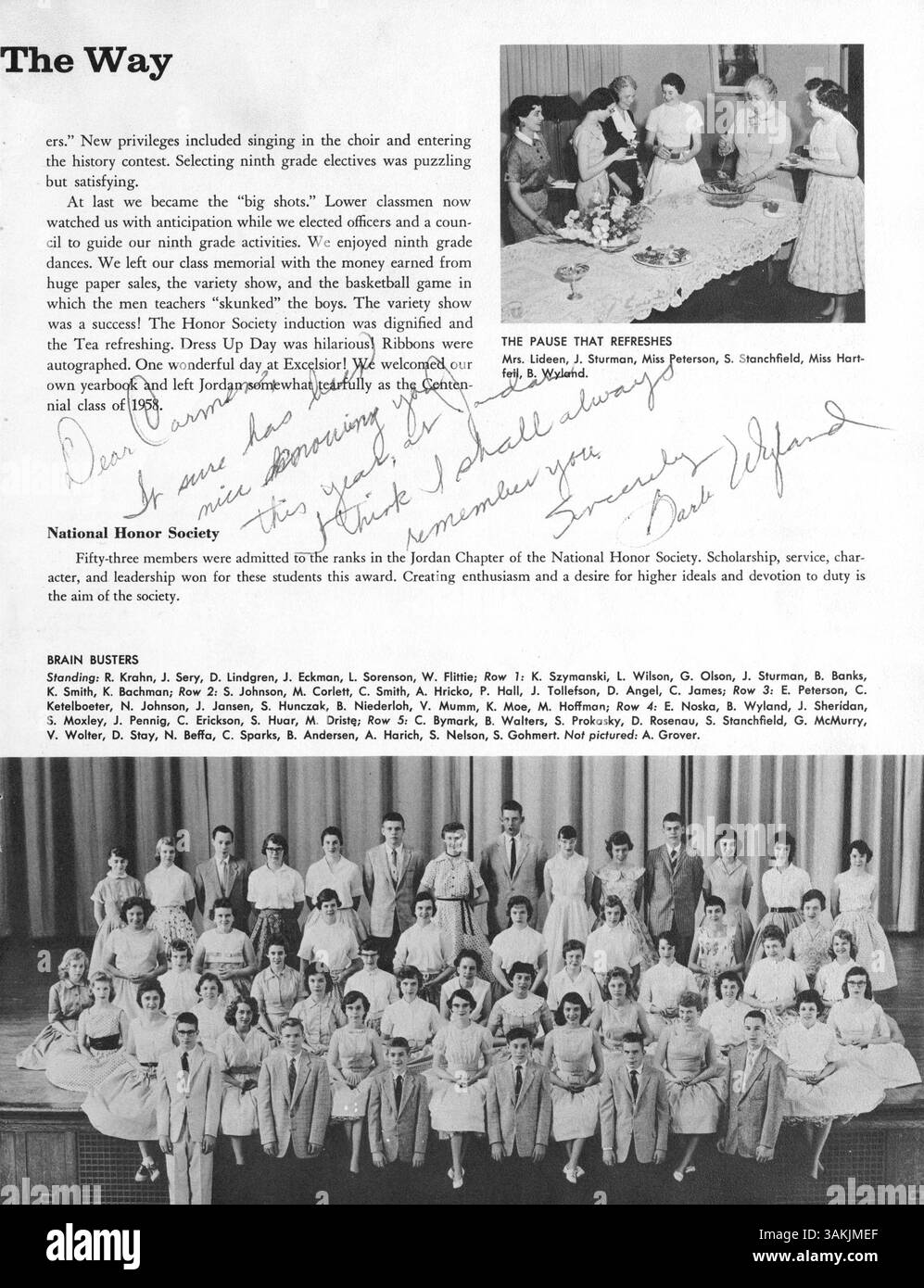 The 1957 jordanian yearbook captures the events hi-res stock ...
