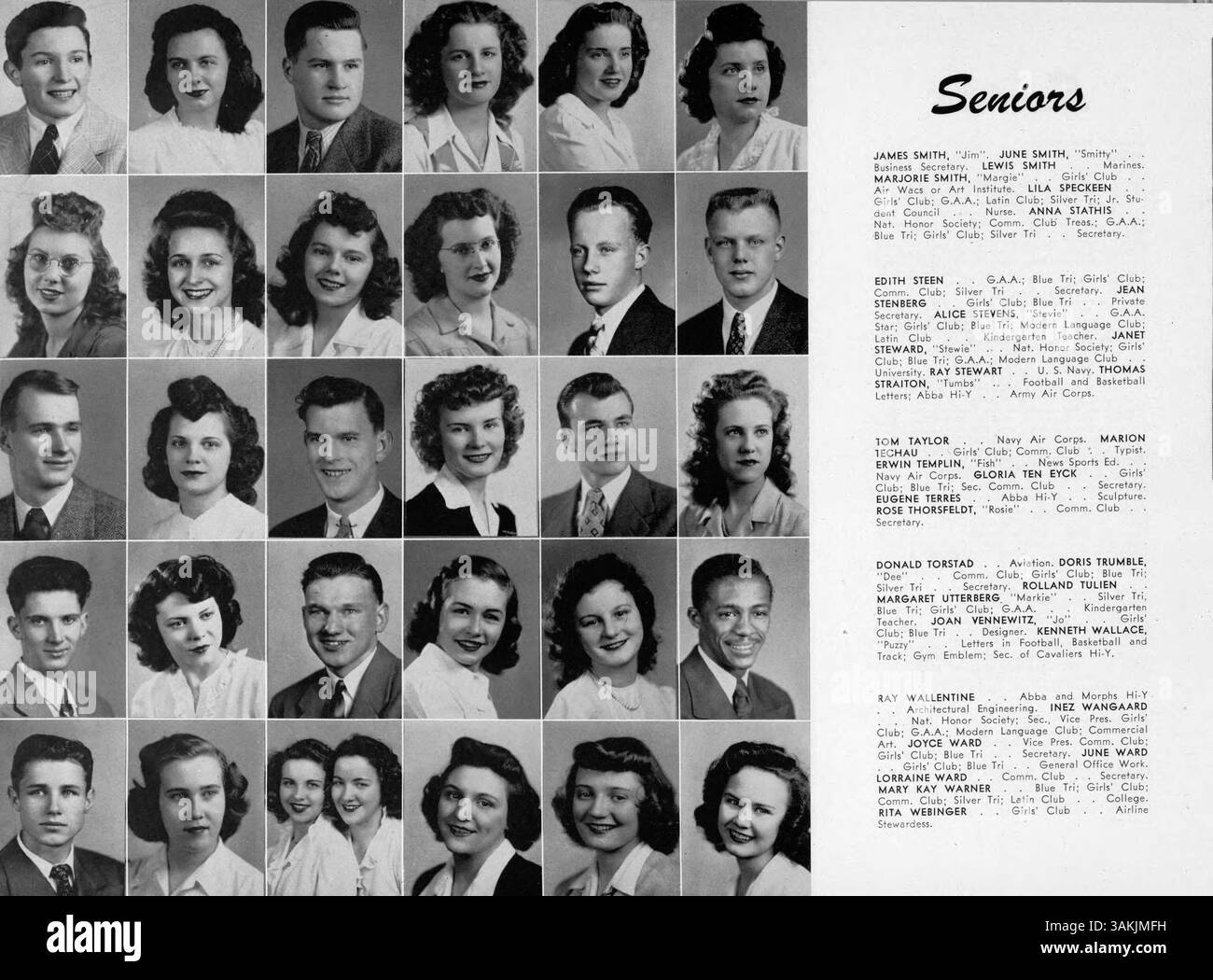 The 1944 'Pioneer' yearbook provides a detailed account of Central High ...
