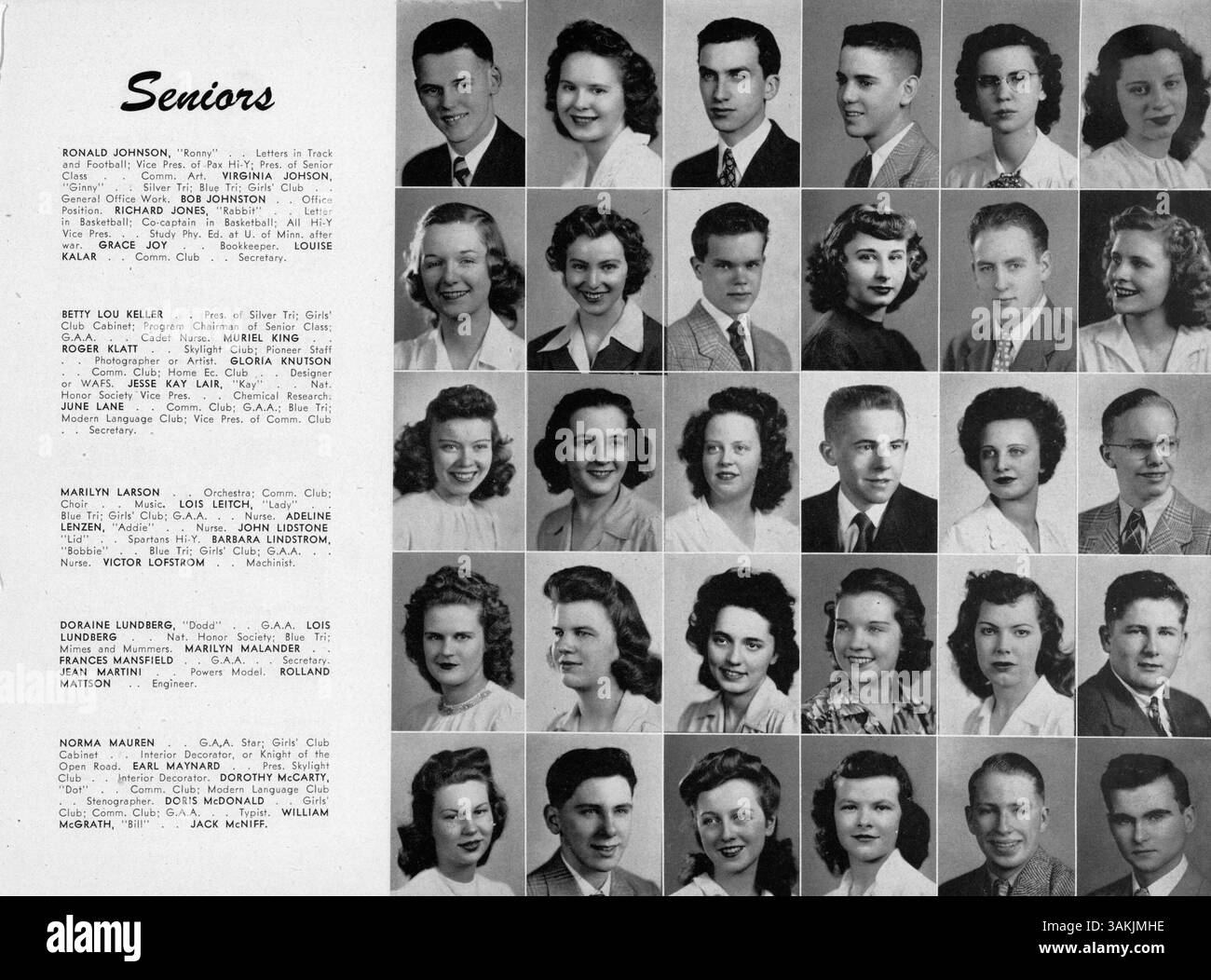 The 1944 yearbook, titled 'Pioneer,' documents the students, teachers ...