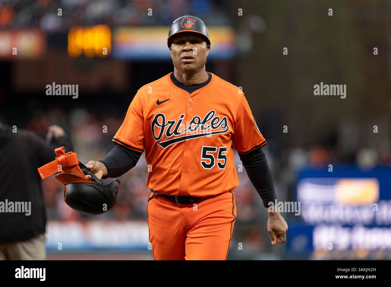 BALTIMORE, MD - APRIL 12: Baltimore Orioles first base coach Anthony ...