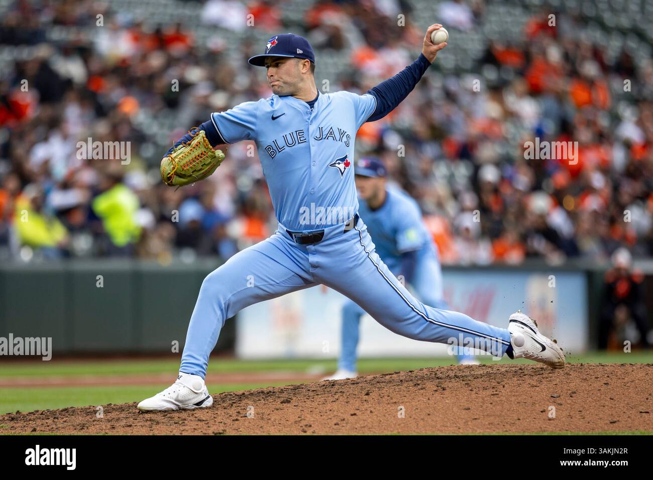 BALTIMORE, MD - APRIL 12: Toronto Blue Jays pitcher Mason Fluharty (68 ...