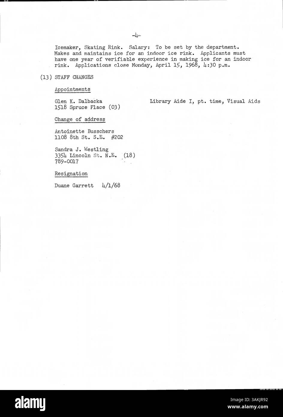 This 1968 bulletin provides weekly updates for employees of the ...