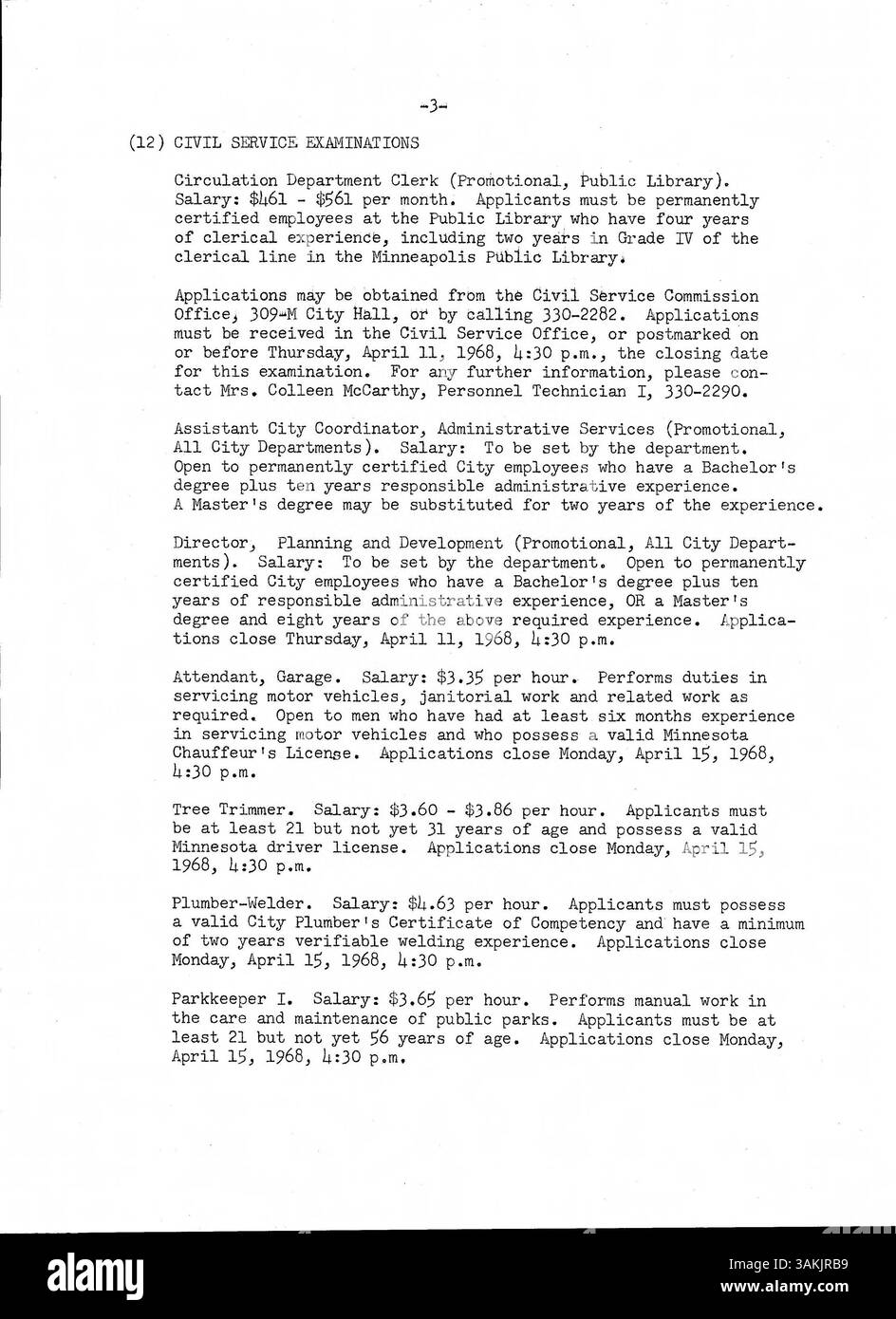 The 1968 weekly bulletin for employees of the Minneapolis Public ...