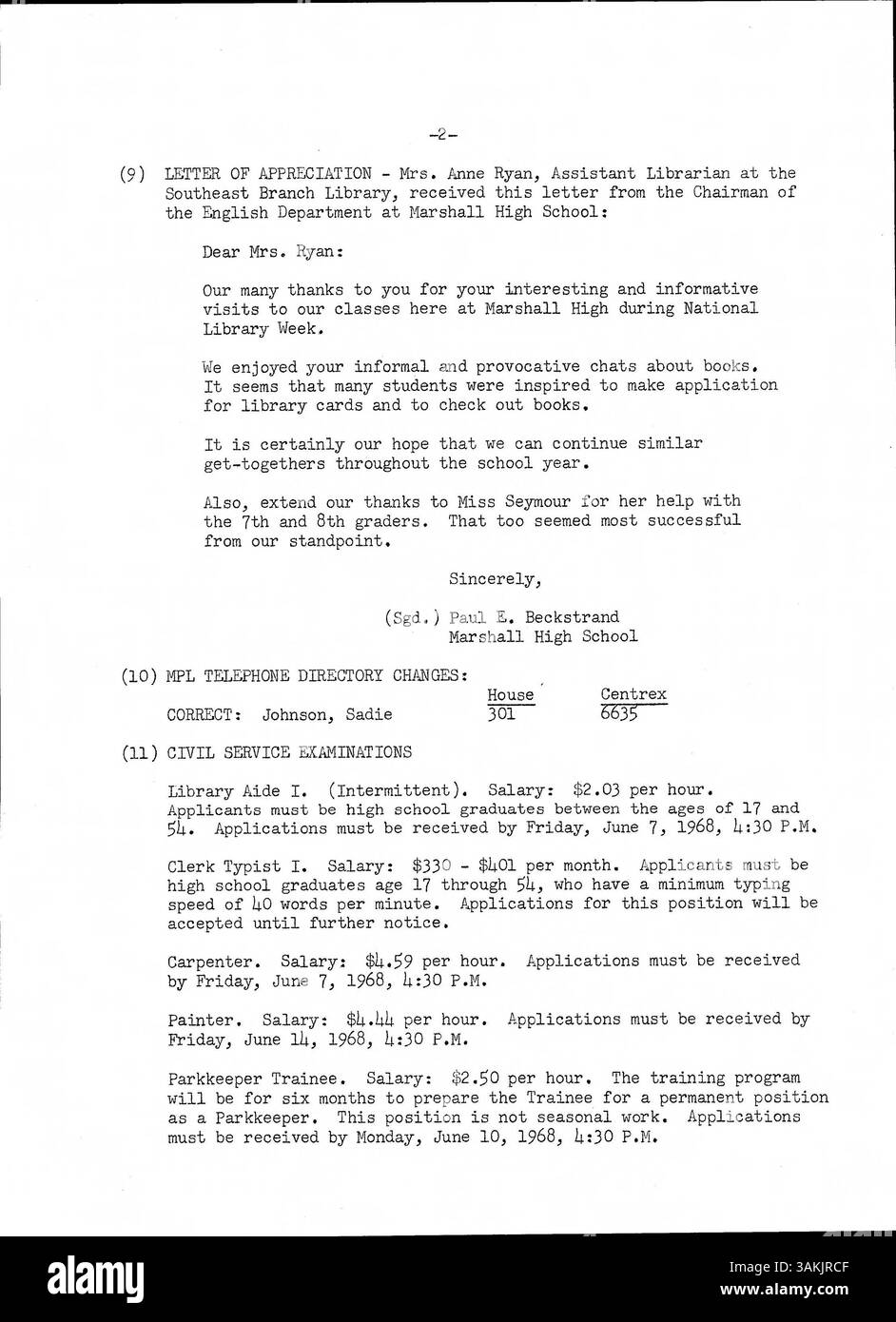 The official 1968 Minneapolis Public Library bulletin outlines key ...