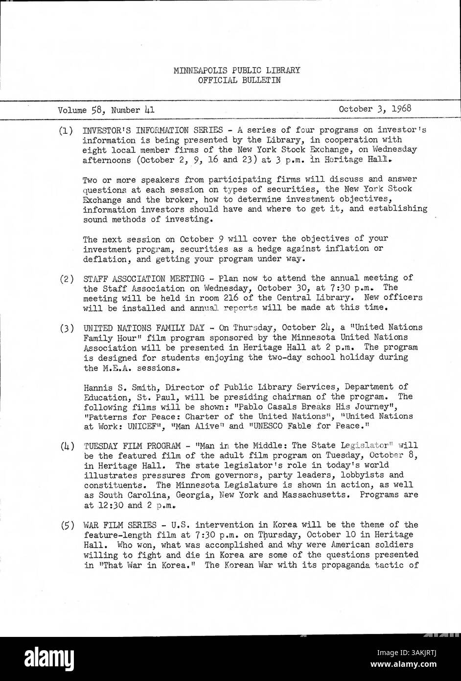 The 1968 weekly bulletin for Minneapolis Public Library employees ...