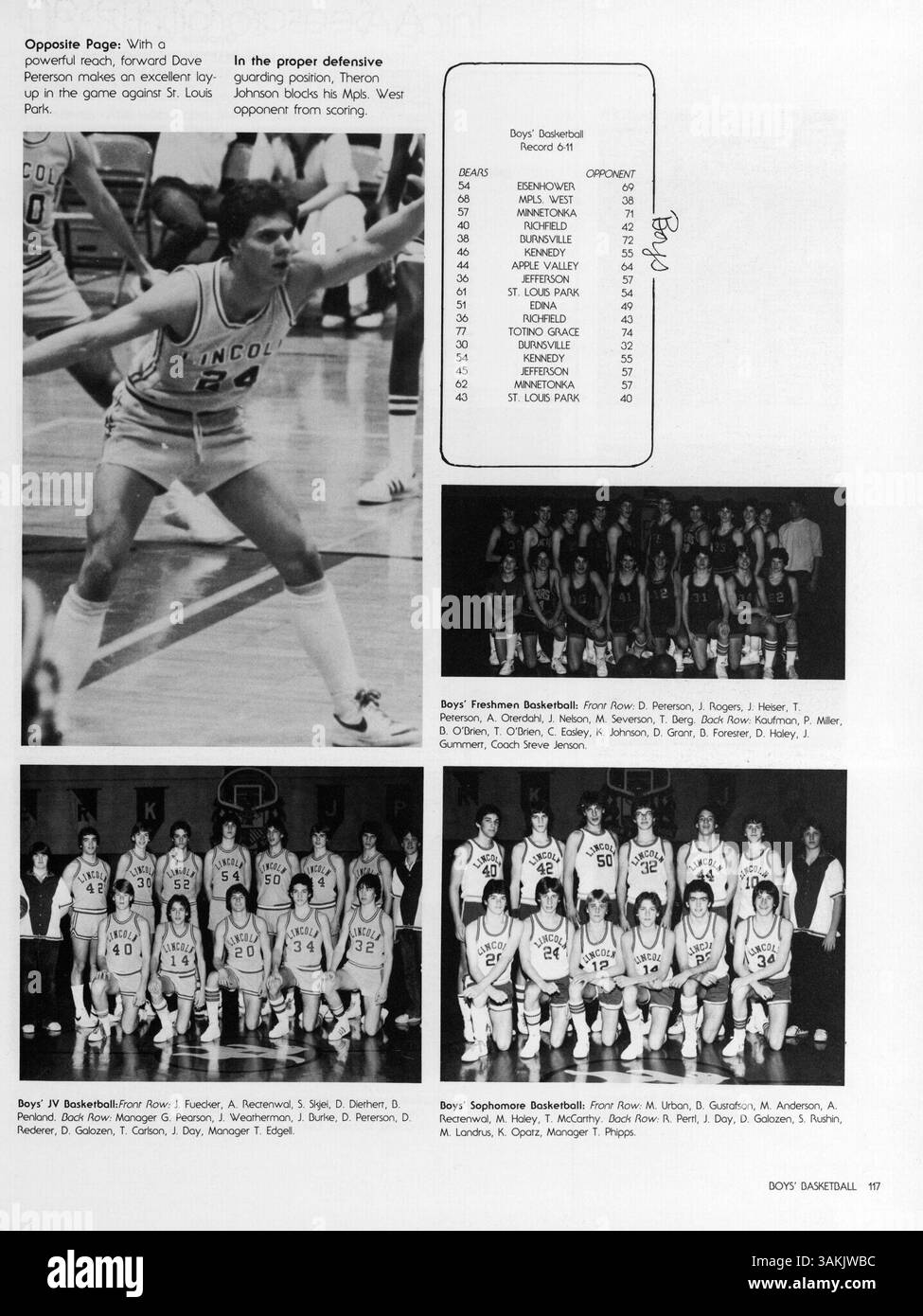 The 1982 Bear yearbook from Lincoln High documents the student body ...