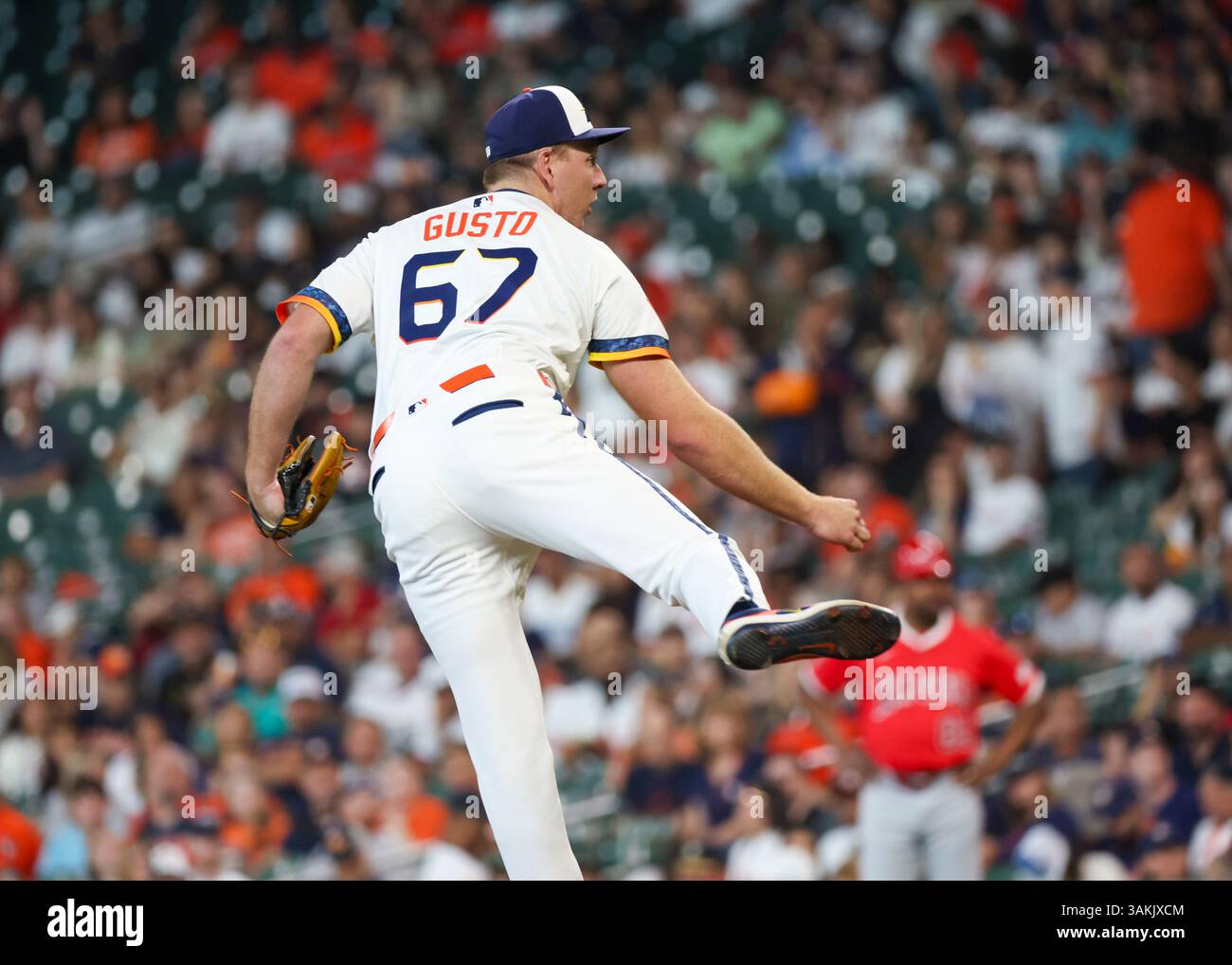 HOUSTON, TX - APRIL 12: Houston Astros starting pitcher Ryan Gusto (67 ...