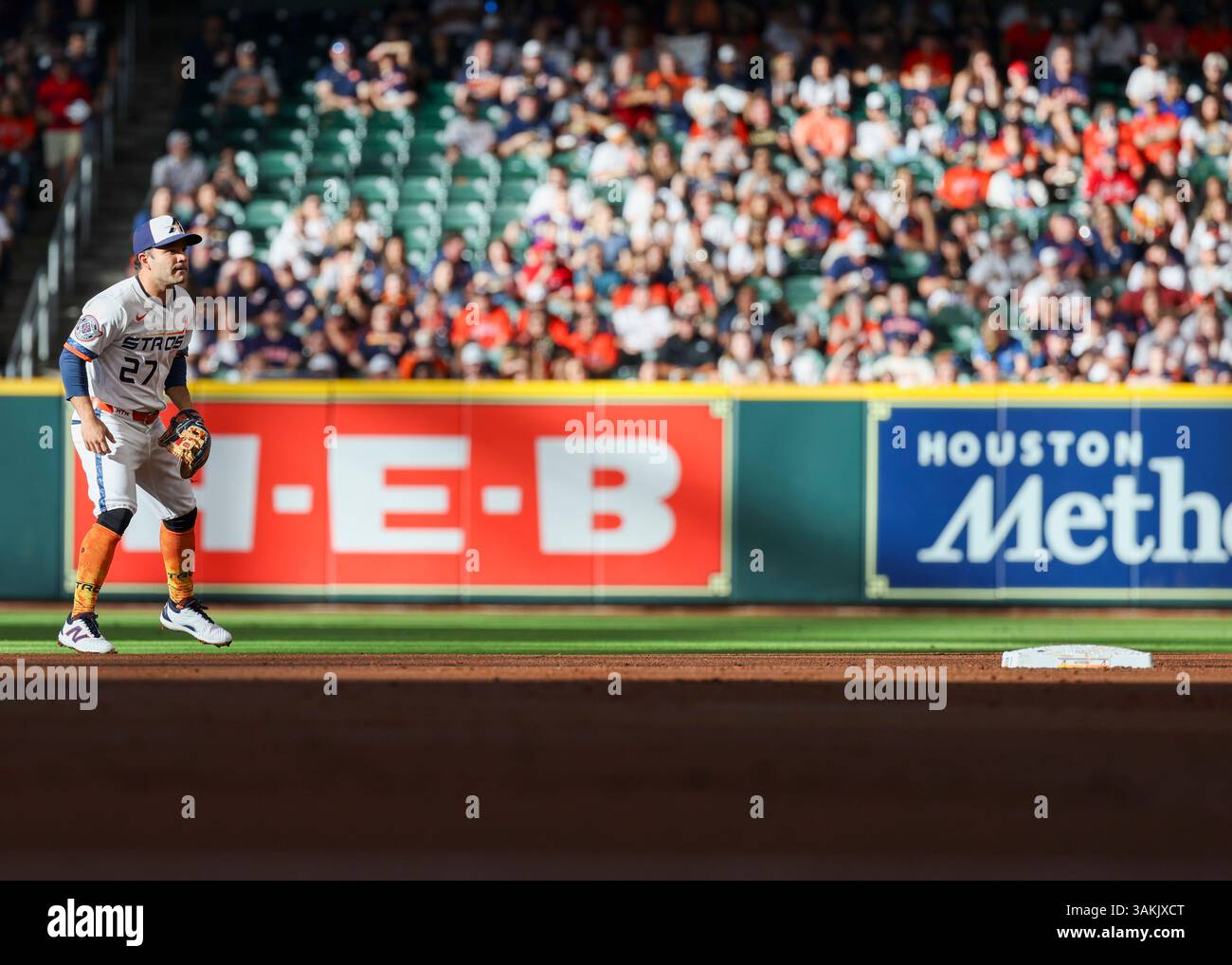 HOUSTON, TX - APRIL 12: Houston Astros second baseman Jose Altuve (27 ...