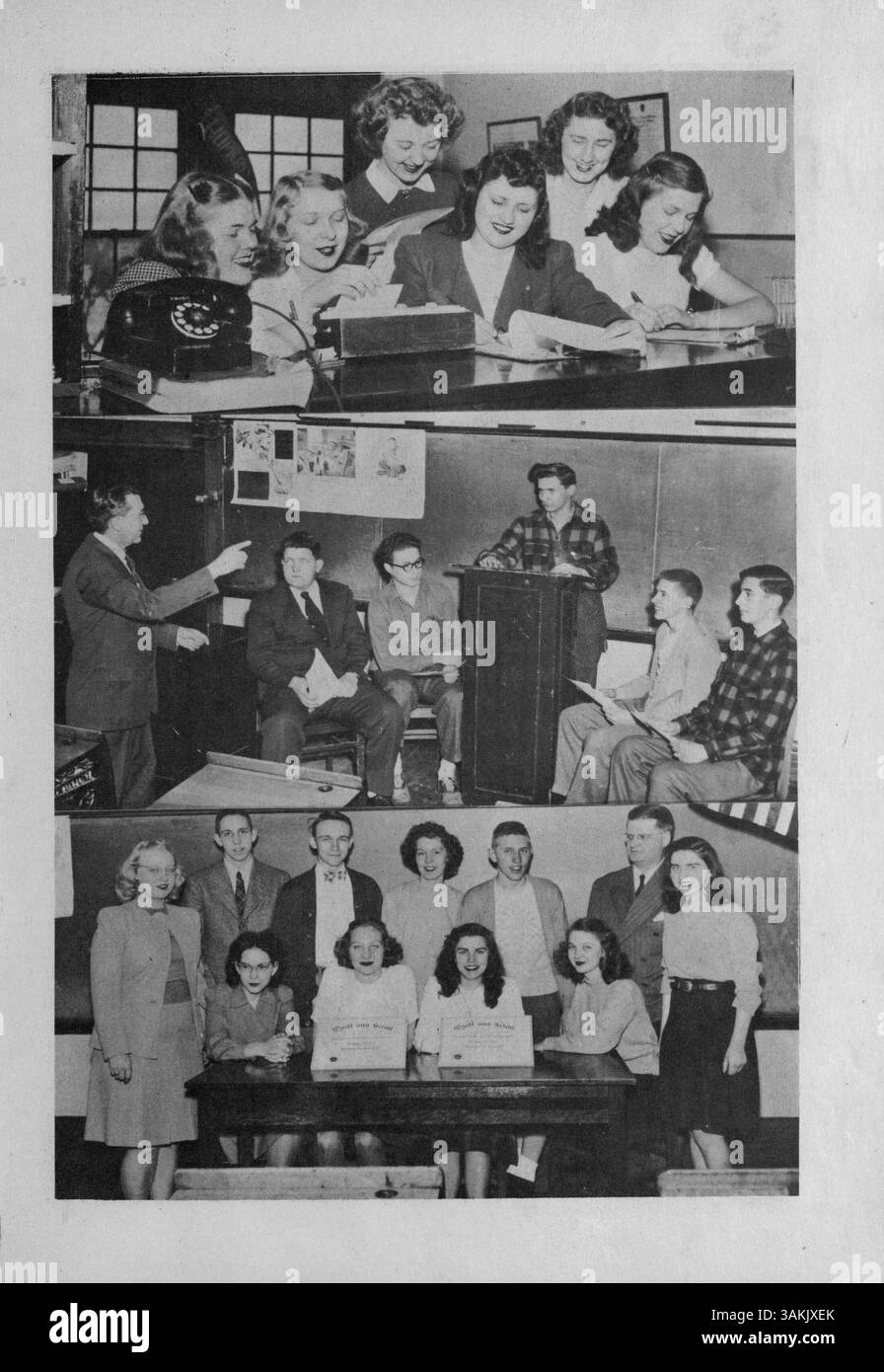 The 'Echoes' yearbook from Hopkins High School, 1947, includes records ...