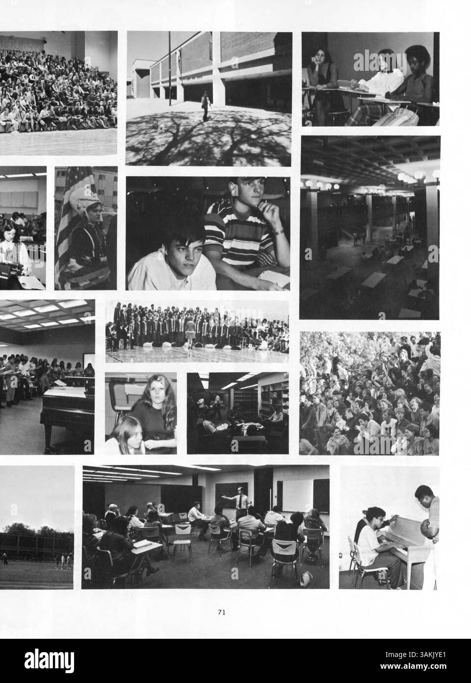 The 1971 South High School yearbook, 'Tiger 1971,' features sections on ...