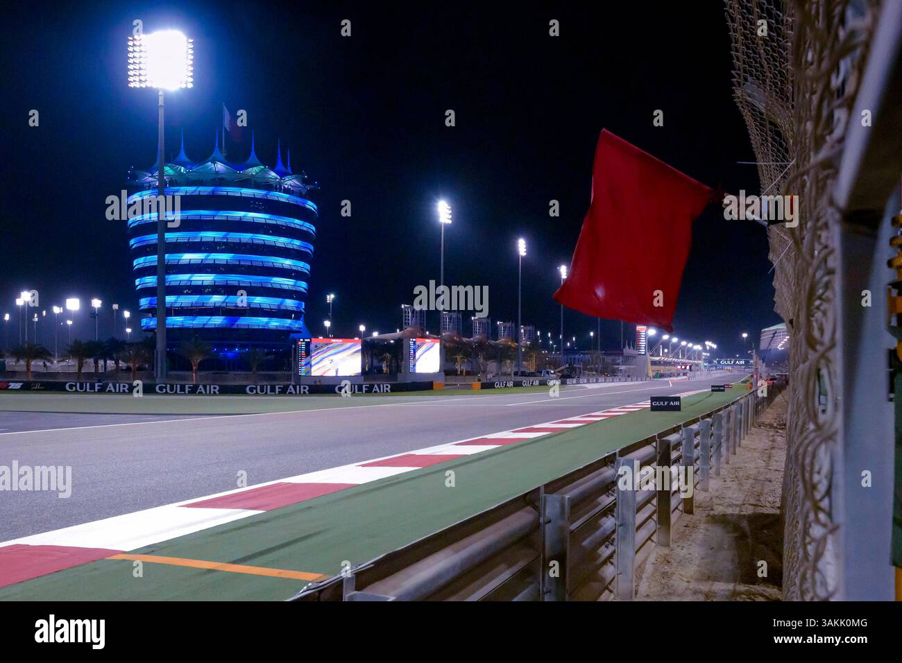 Sakhir, Bahrain. 12th April 2025. Red Flag During Qualifications. Ahmad ...
