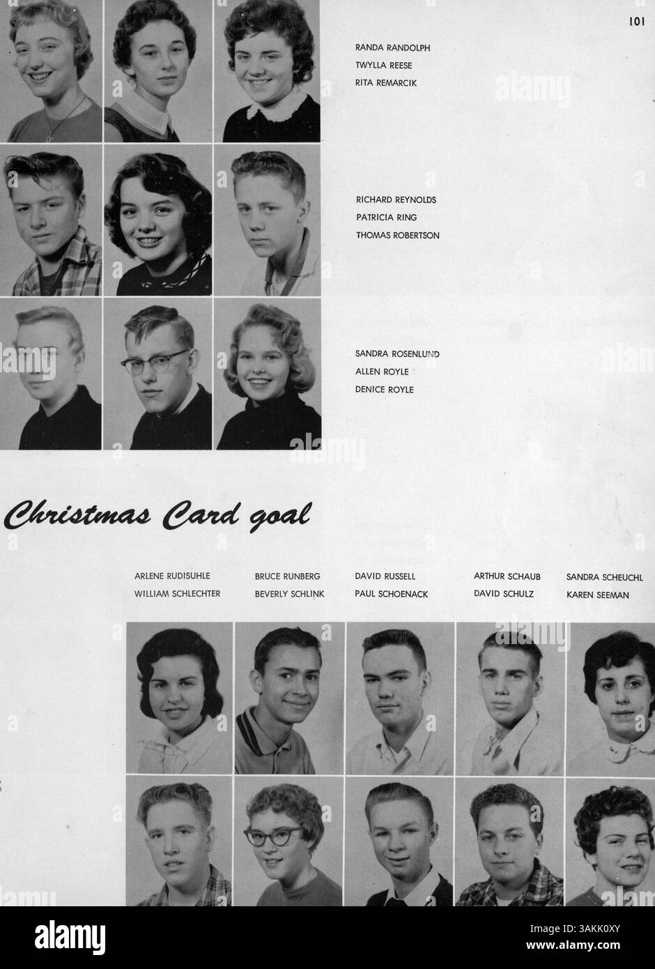Important events from the 1958 1959 school year hi-res stock ...