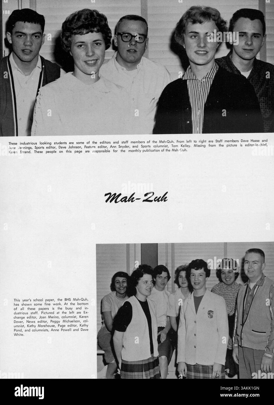 The 1959 'Bear' yearbook from Bloomington High School documents the ...