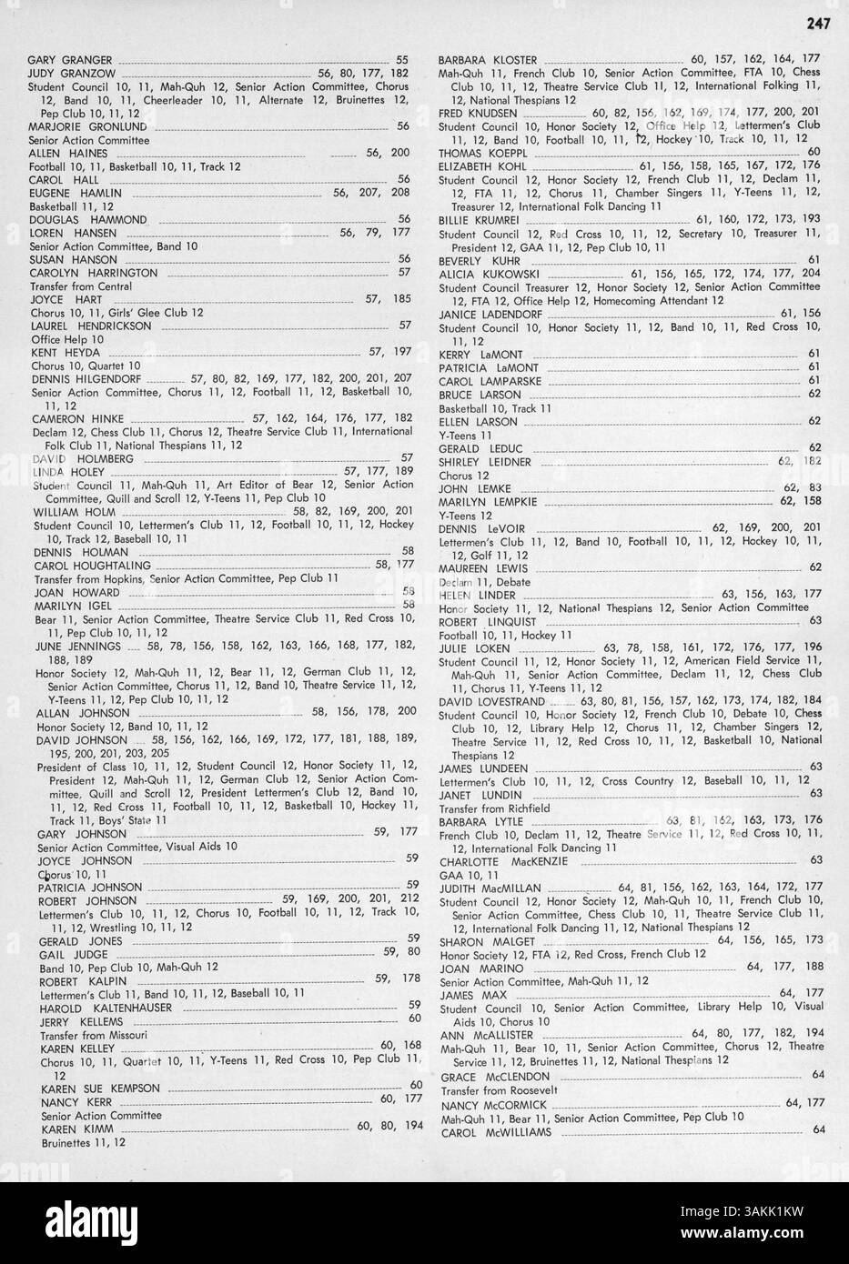 The 1959 'Bear' yearbook from Bloomington High School documents key ...