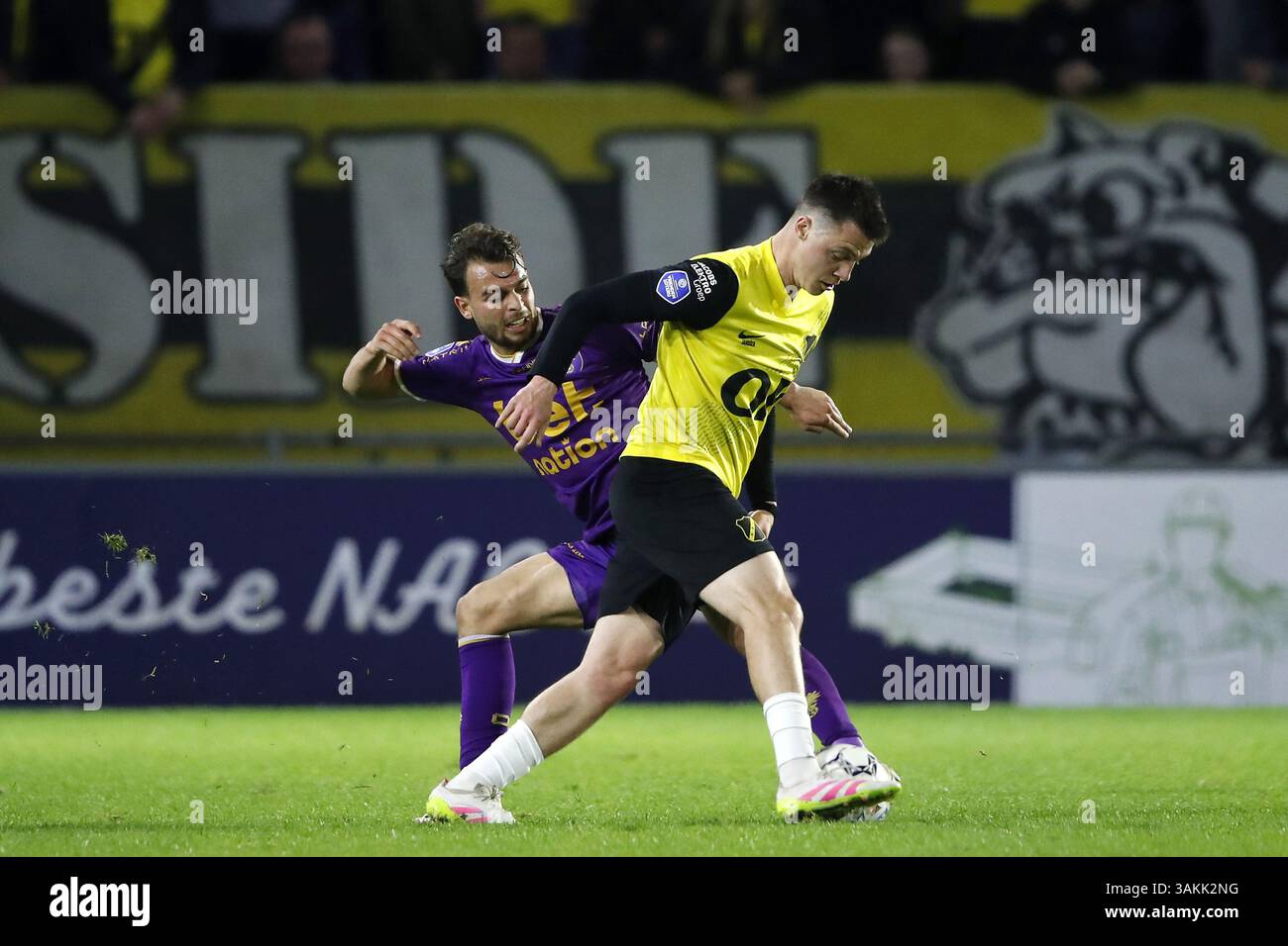 BREDA - (l-r) Enric Llansana of Go Ahead Eagles, Dominik Janosek of NAC ...