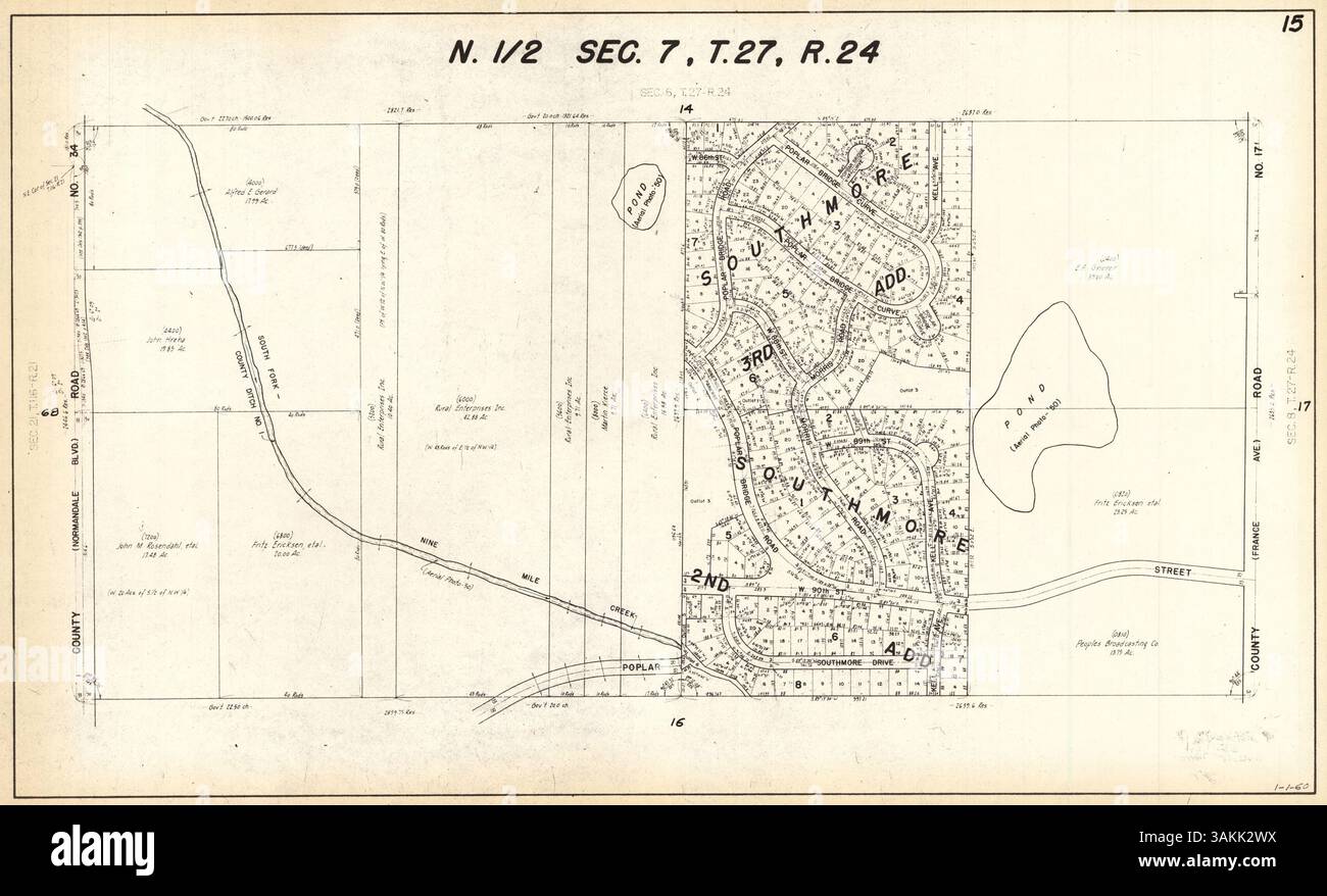 A comprehensive set of surveys and plats for properties in Bloomington ...