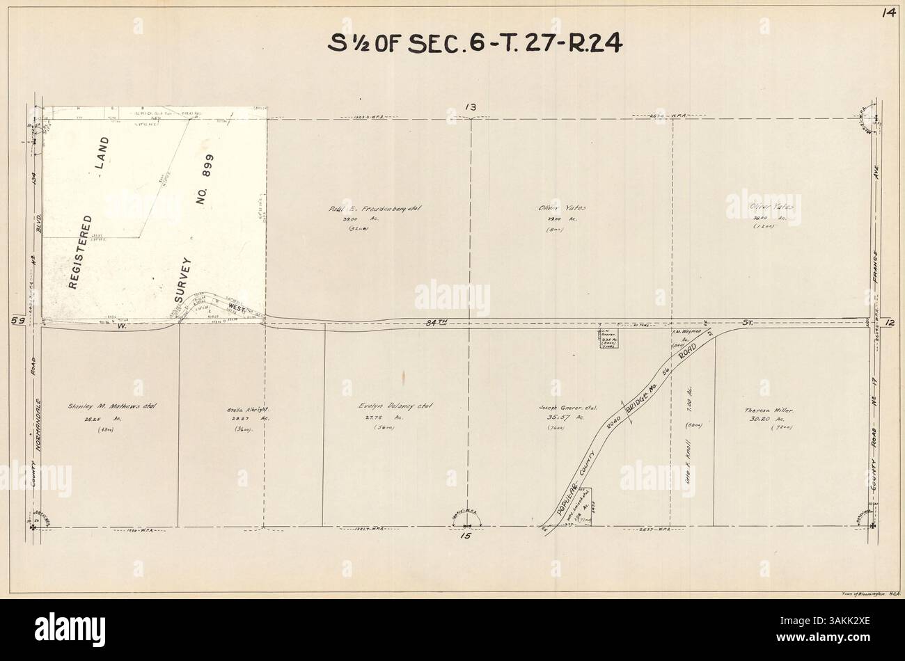 This collection of surveys and plats from Bloomington includes property ...