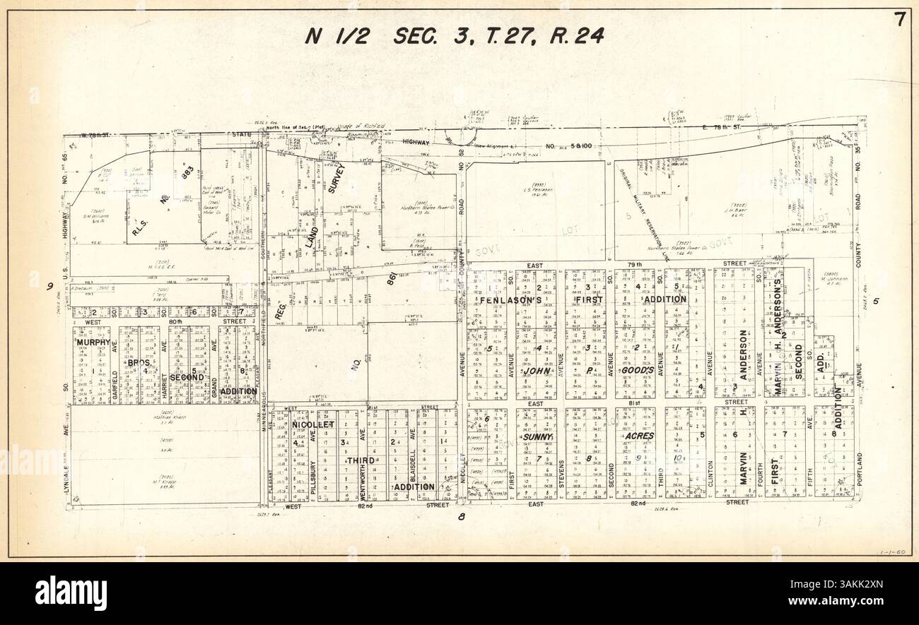 This document contains a complete set of surveys and plats for ...