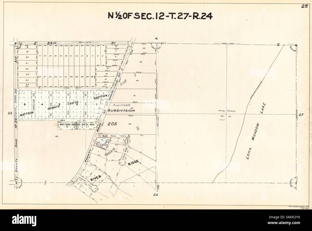 A complete set of surveys and plats detailing property ownership ...