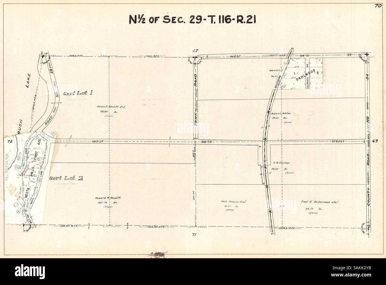 This document contains comprehensive surveys and plats of properties in ...