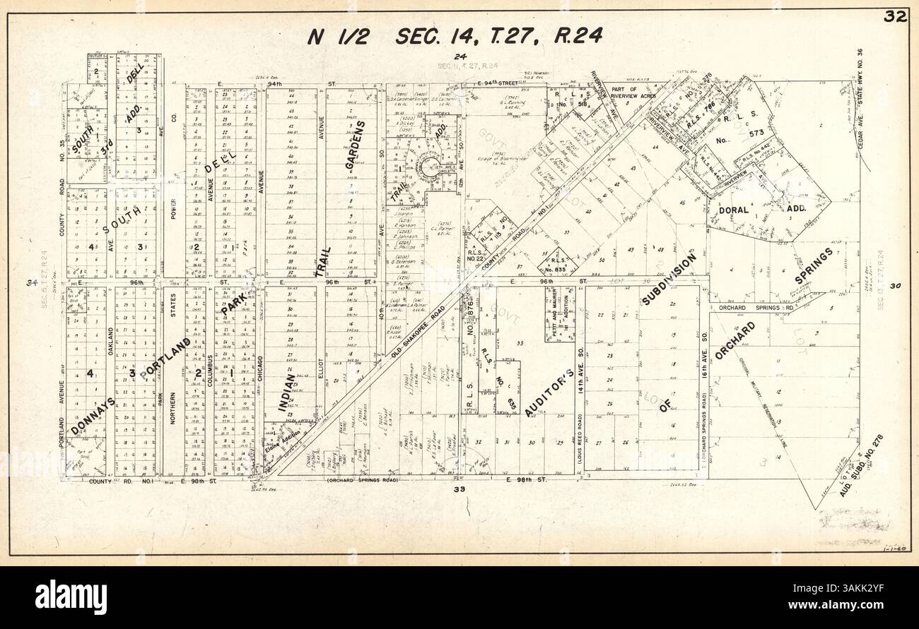 This complete set of surveys and plats provides detailed records of ...