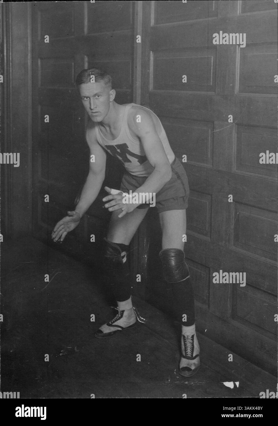 College basketball team captain Black and White Stock Photos & Images ...
