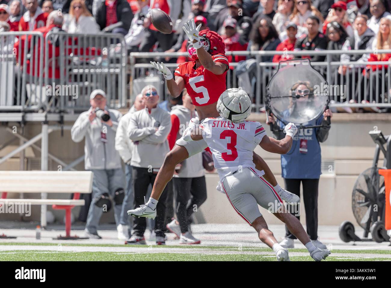 Columbus, Ohio, USA. 12th Apr, 2025. Ohio State Buckeyes wide receiver ...