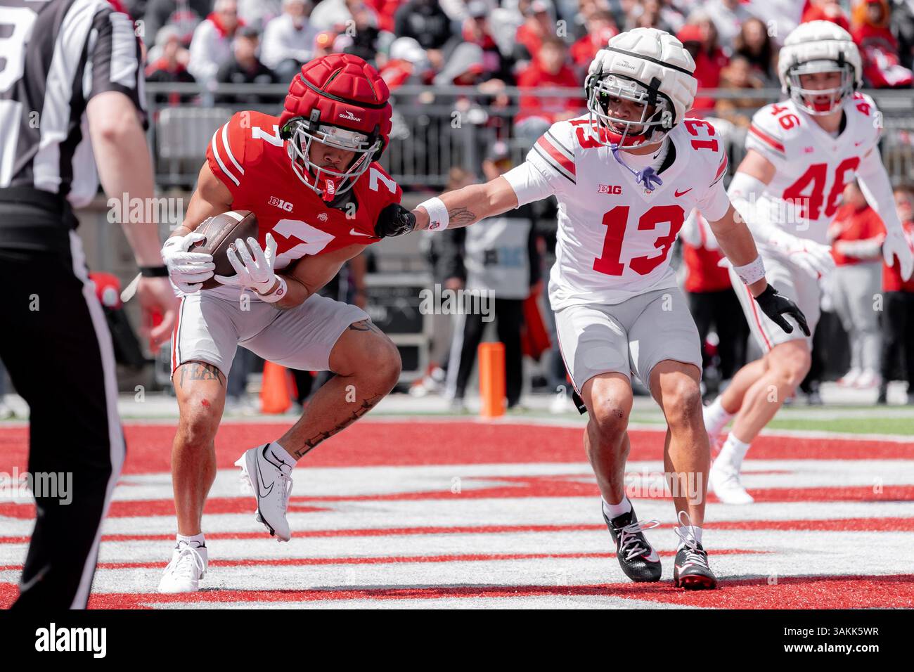 Columbus, Ohio, USA. 12th Apr, 2025. Ohio State Buckeyes wide receiver ...