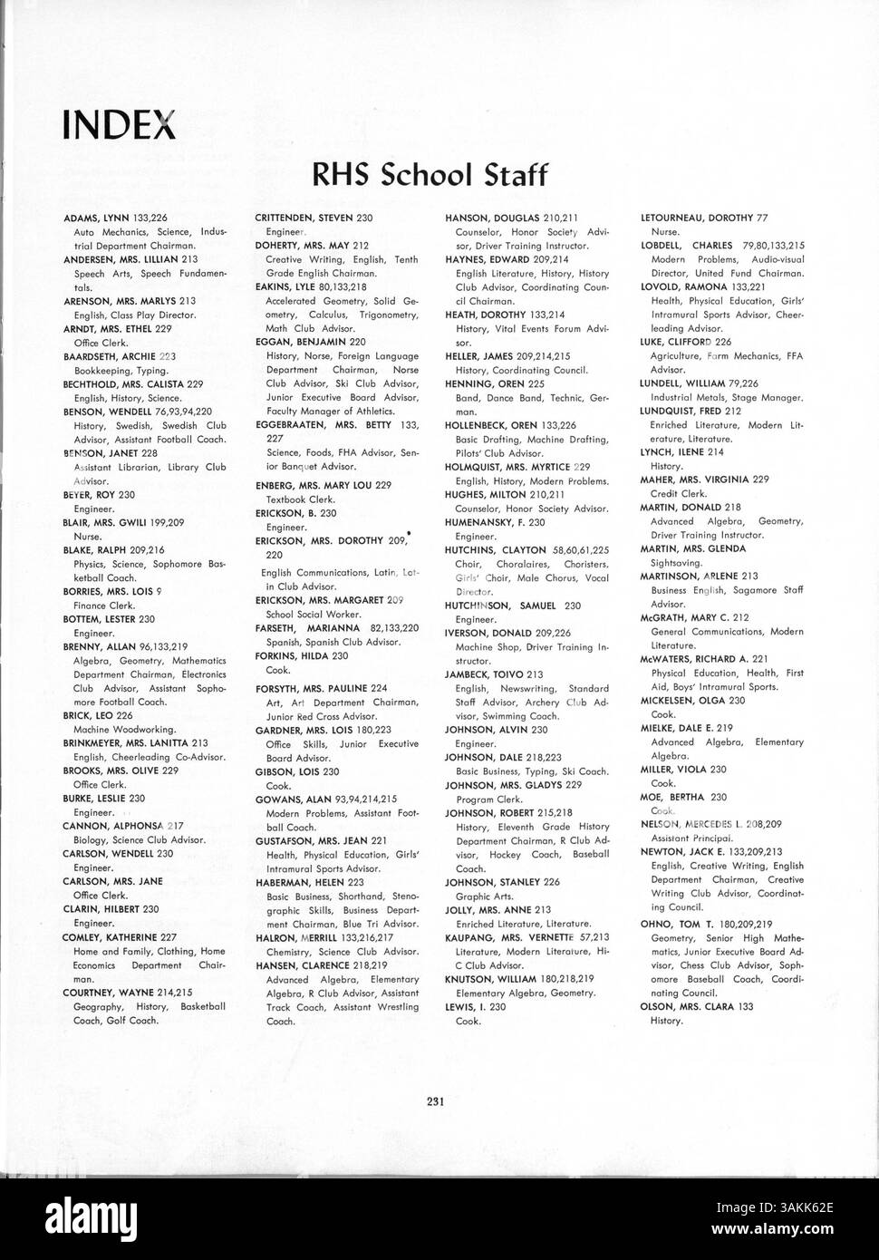 This 1962 yearbook from Roosevelt High School records students ...