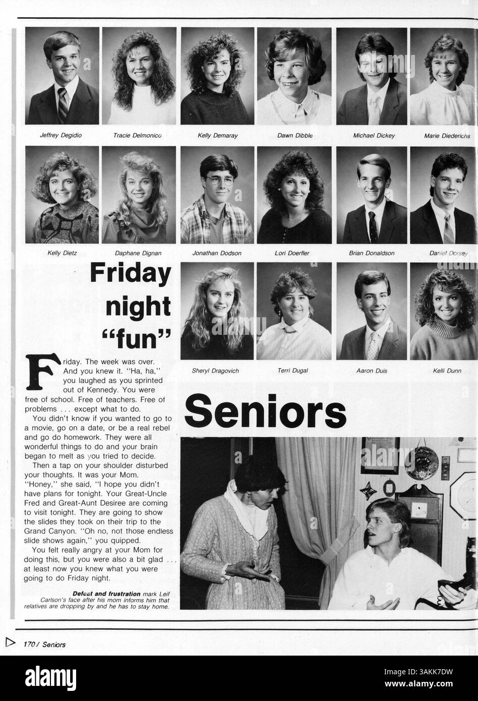 This 1988 yearbook from Kennedy High captures student portraits ...