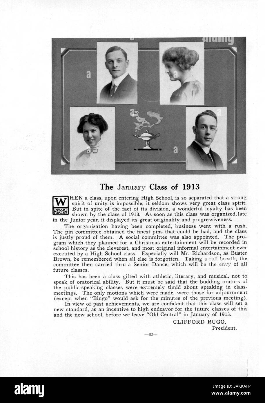 This 1912 yearbook from Central High School provides a record of the ...