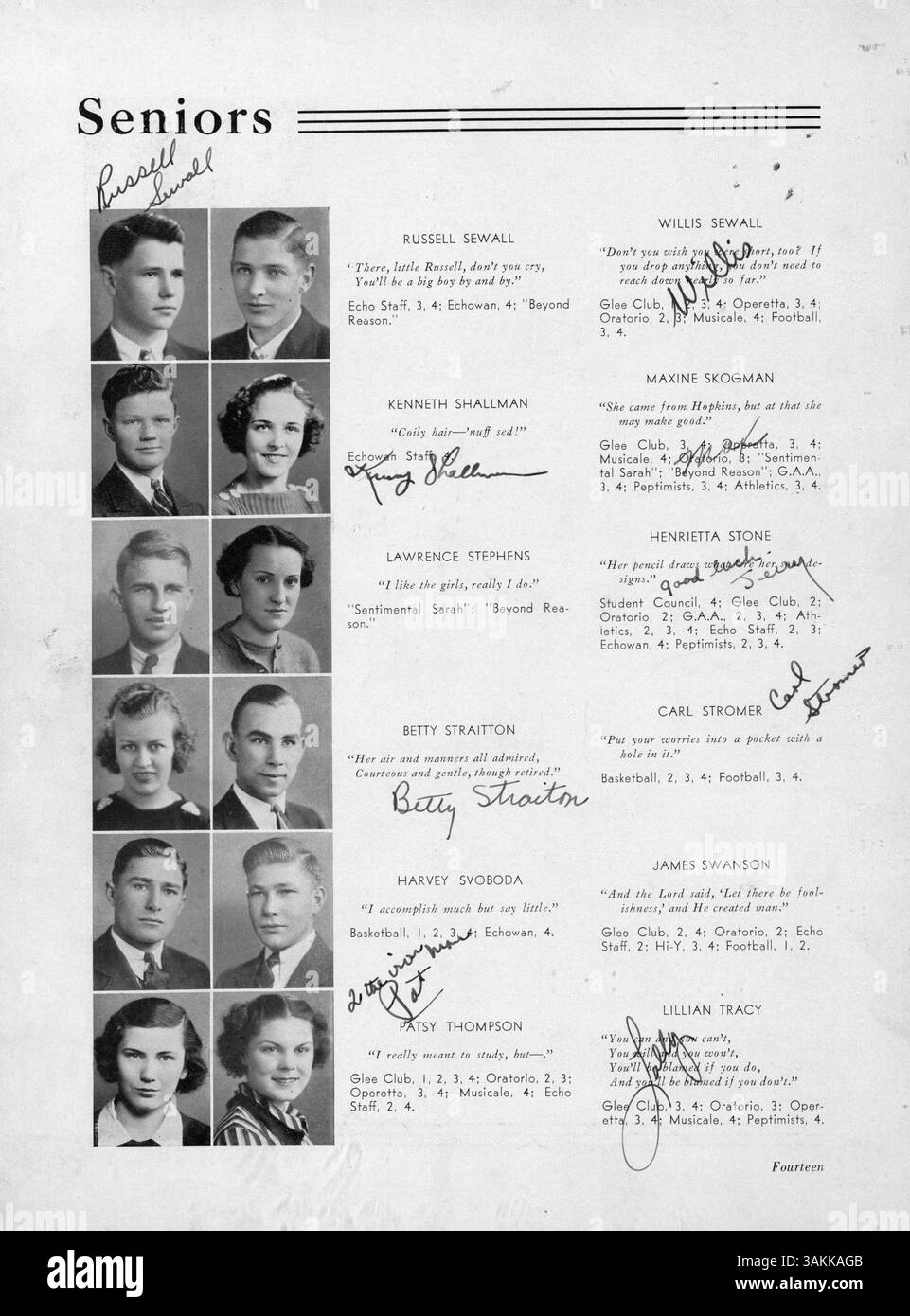 The 1936 'Echowan' yearbook from St. Louis Park High School documents ...