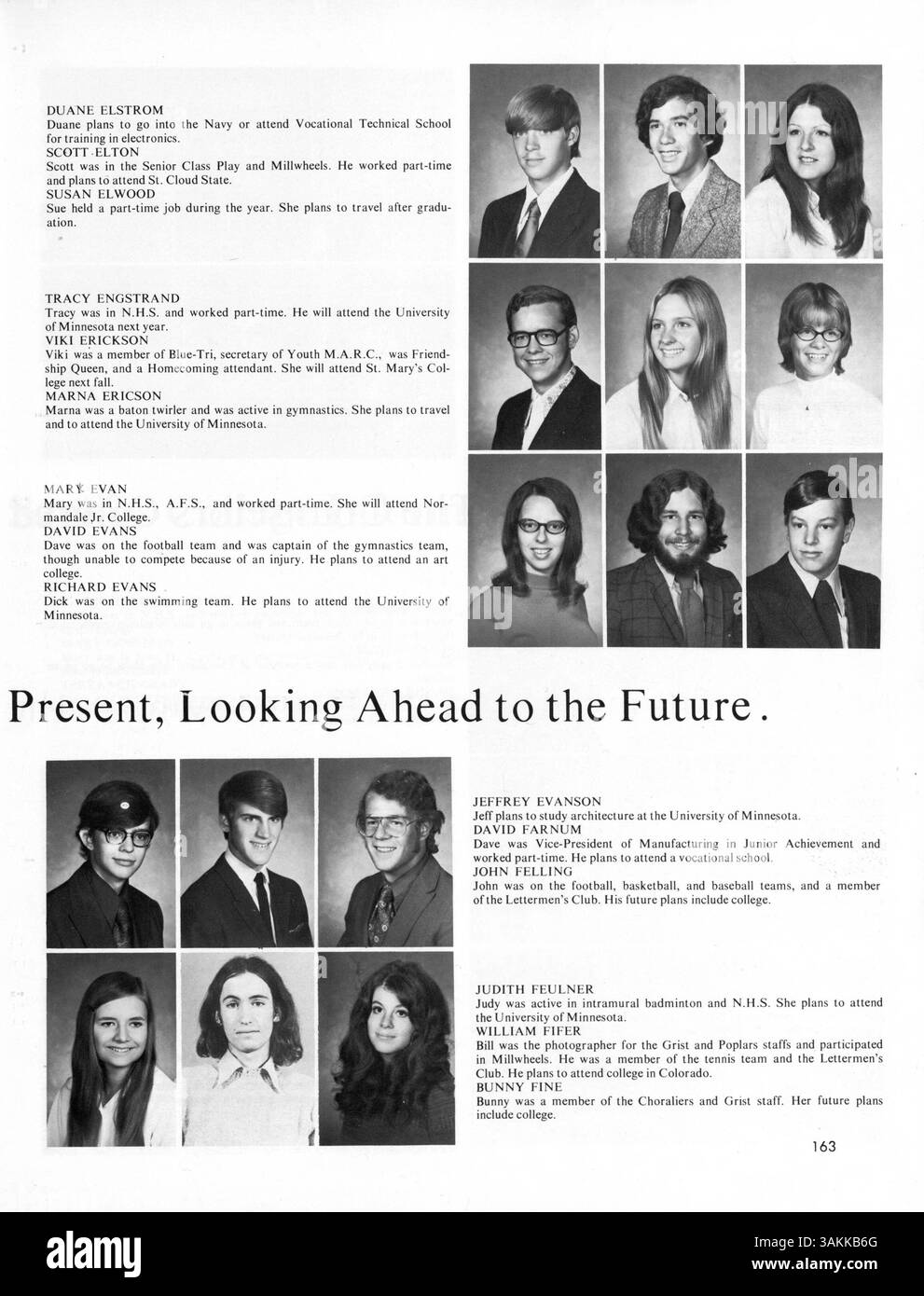 The 1972 'Wahian' yearbook from Washburn High School records the ...