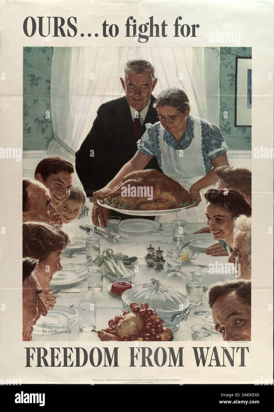 A 1943 World War II poster titled 'Ours... to Fight For - Freedom From ...