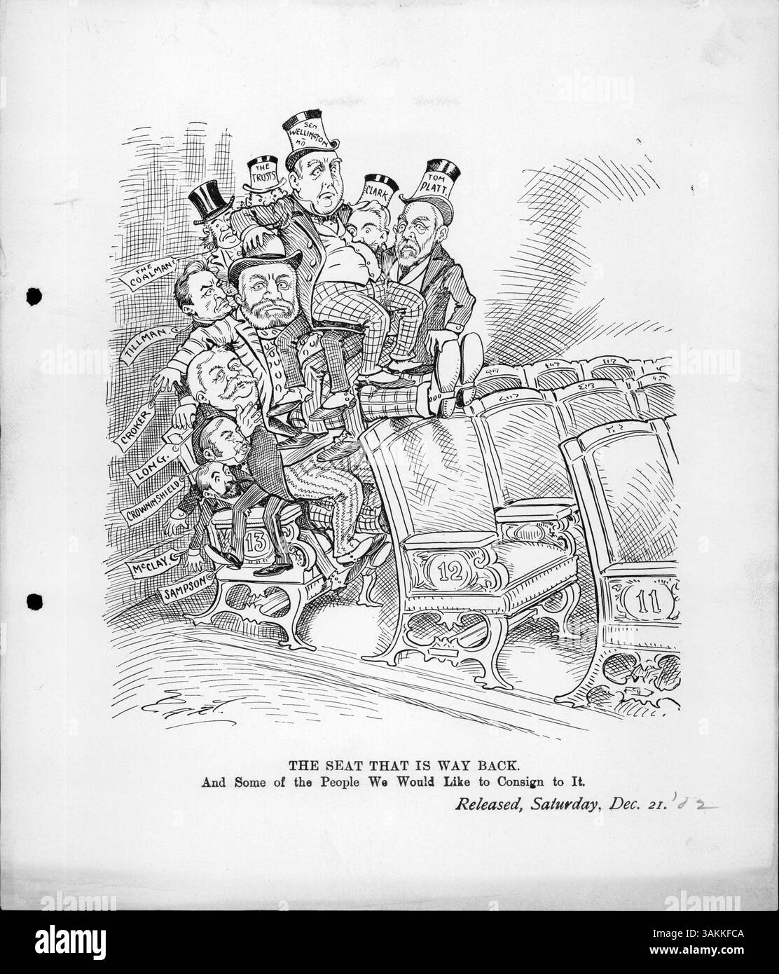 This image references a historical seating arrangement where several ...