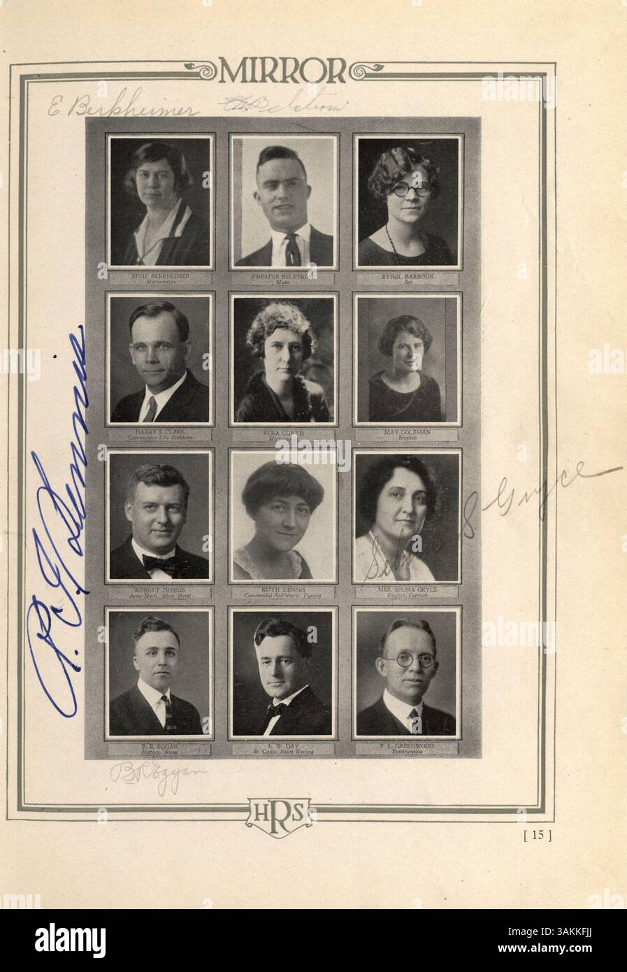 The 'Mirror' yearbook from Roosevelt High School in 1925 chronicles the ...