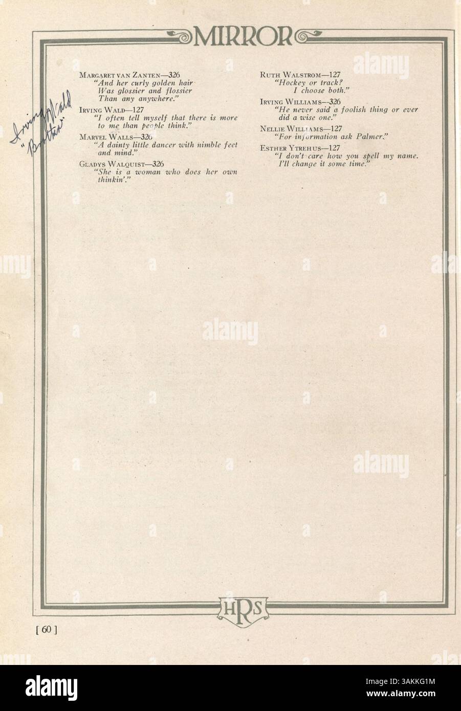The 1925 'Mirror' Yearbook from Roosevelt High School records the ...