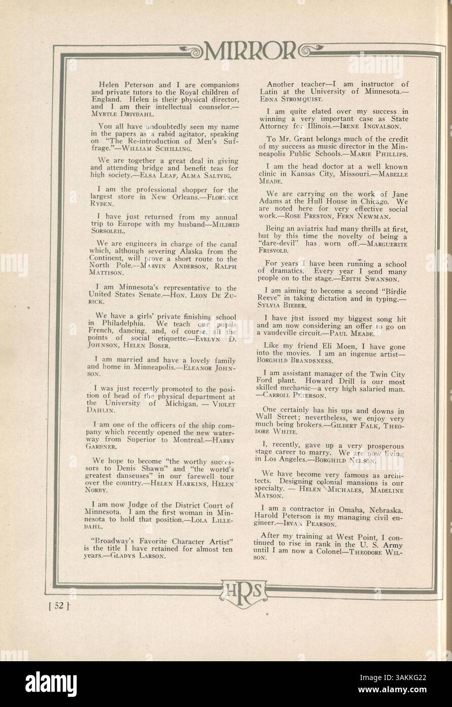 The 1925 'Mirror' Yearbook from Roosevelt High School documents the ...