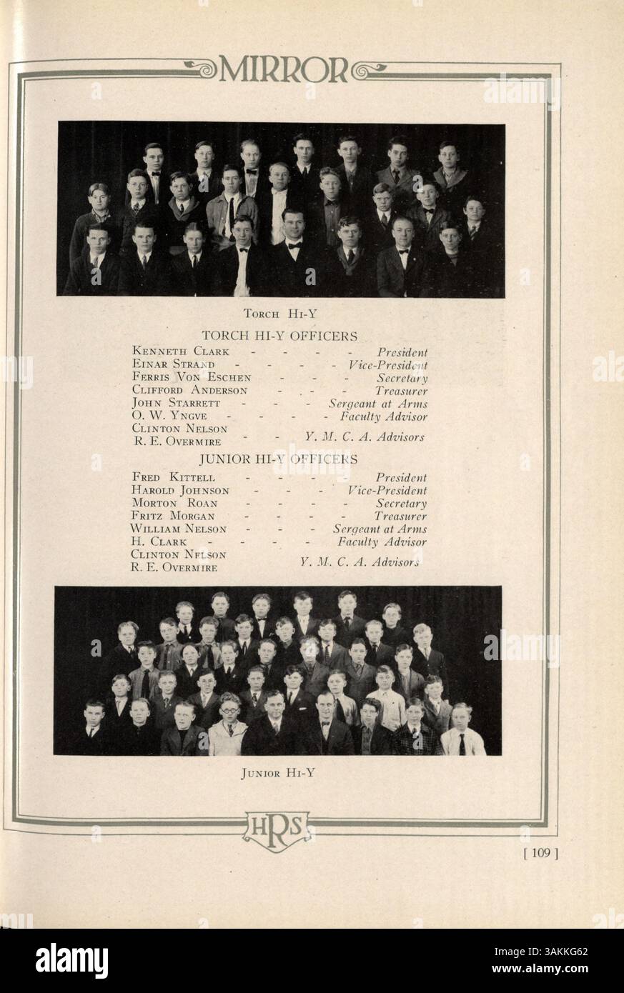 The 1925 'Mirror' Yearbook from Roosevelt High School showcases the ...